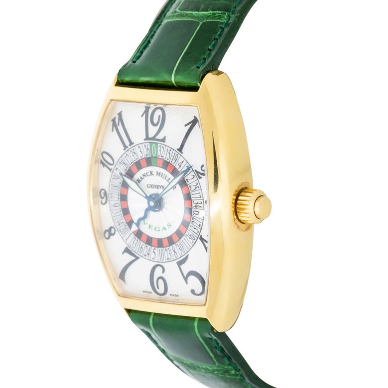 Franck Muller 5850 Vegas 18k Yellow Gold Roulette Dial Watch For Sale ...