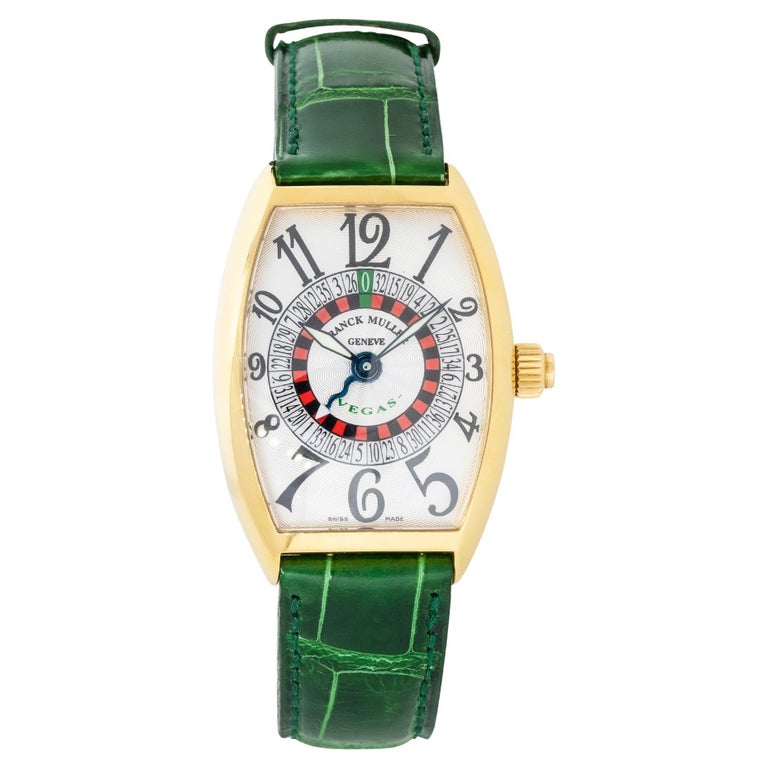 Franck Muller 5850 Vegas 18k Yellow Gold Roulette Dial Watch For Sale ...