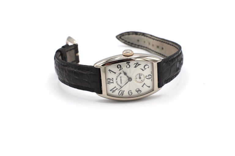 Franck Muller Genève Cintrée Curvex 1752 S6 18 Karat White Gold Watch ...