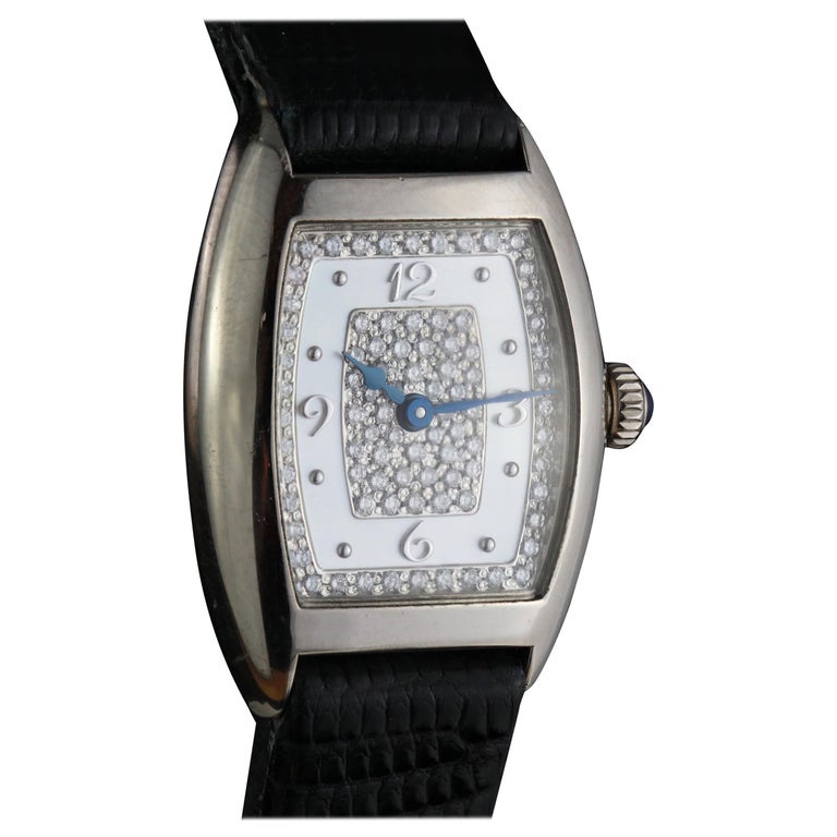 Franck Muller Ladies White Gold and Diamond Watch For Sale at 1stDibs