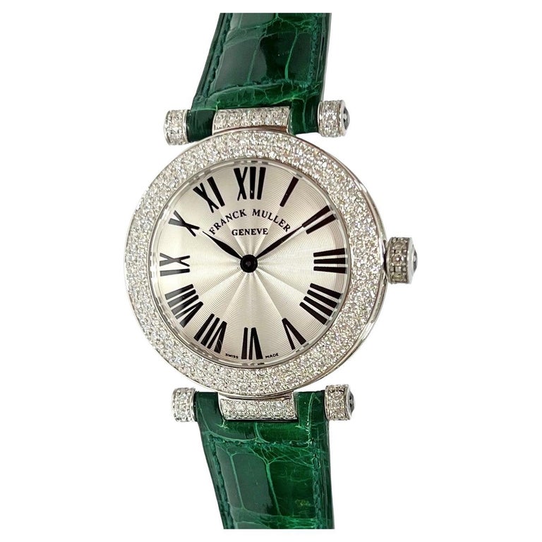 Franck Muller White Gold and Diamonds Ronde Watch For Sale at 1stDibs
