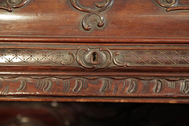 Francke Upright Piano Rococo Style Carved Mahogany High Relief Scroll ...