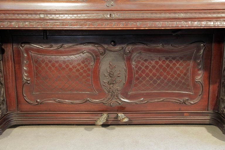 Francke Upright Piano Rococo Style Carved Mahogany High Relief Scroll ...