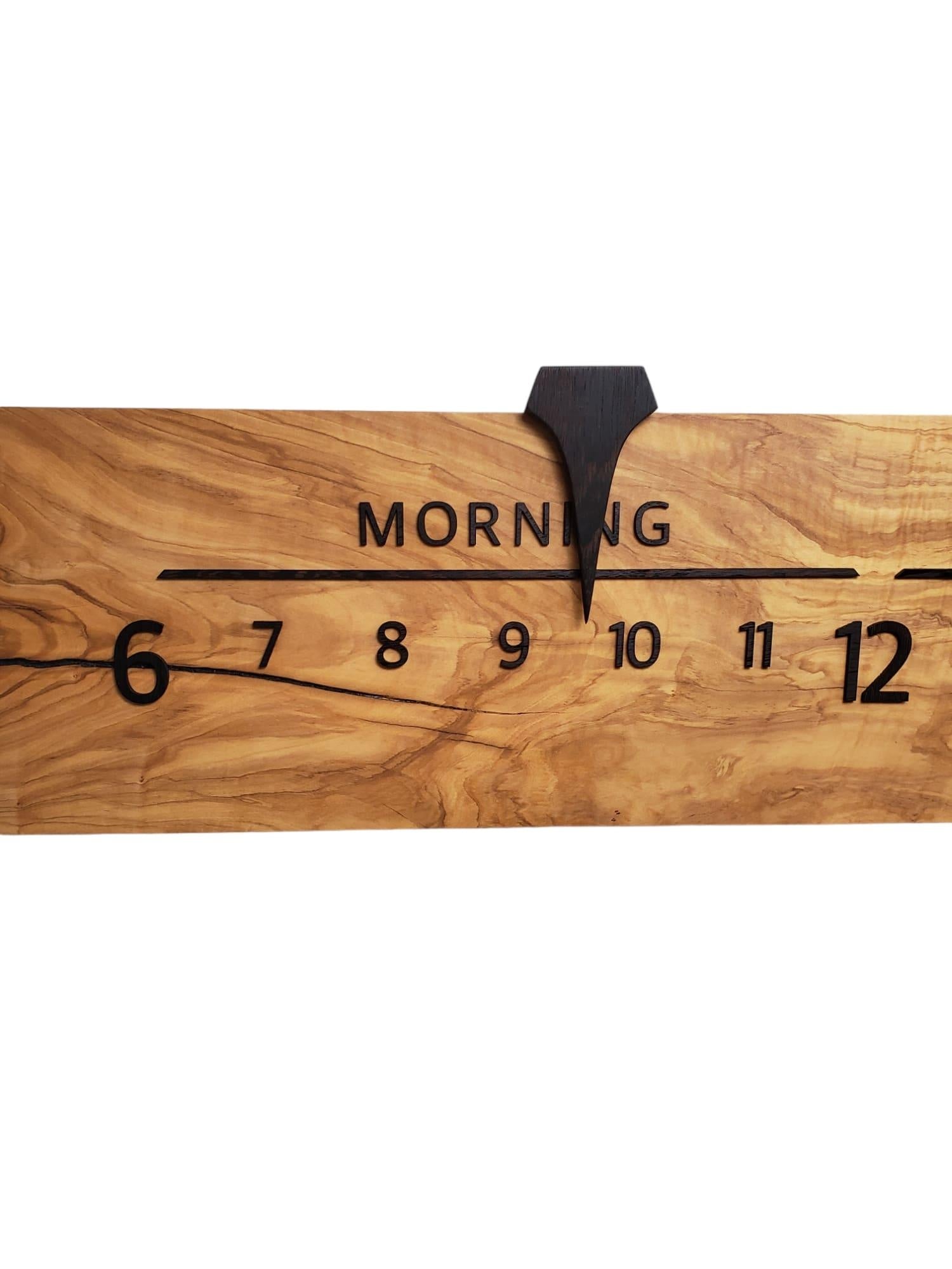 Franco: 5-ft Olive and Wenge Linear Clock For Sale at 1stDibs