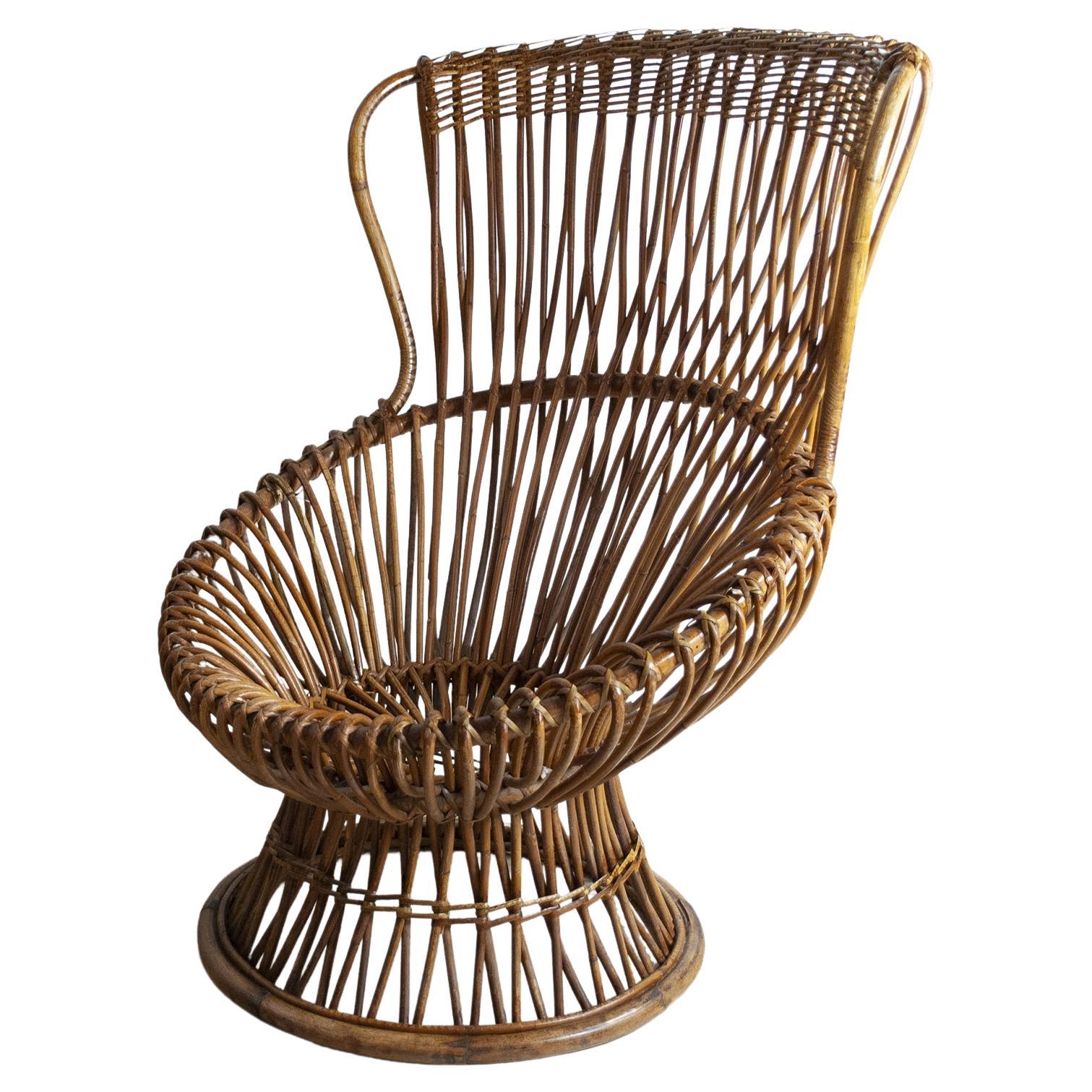 Franco Albini Rotan Chair at 1stDibs