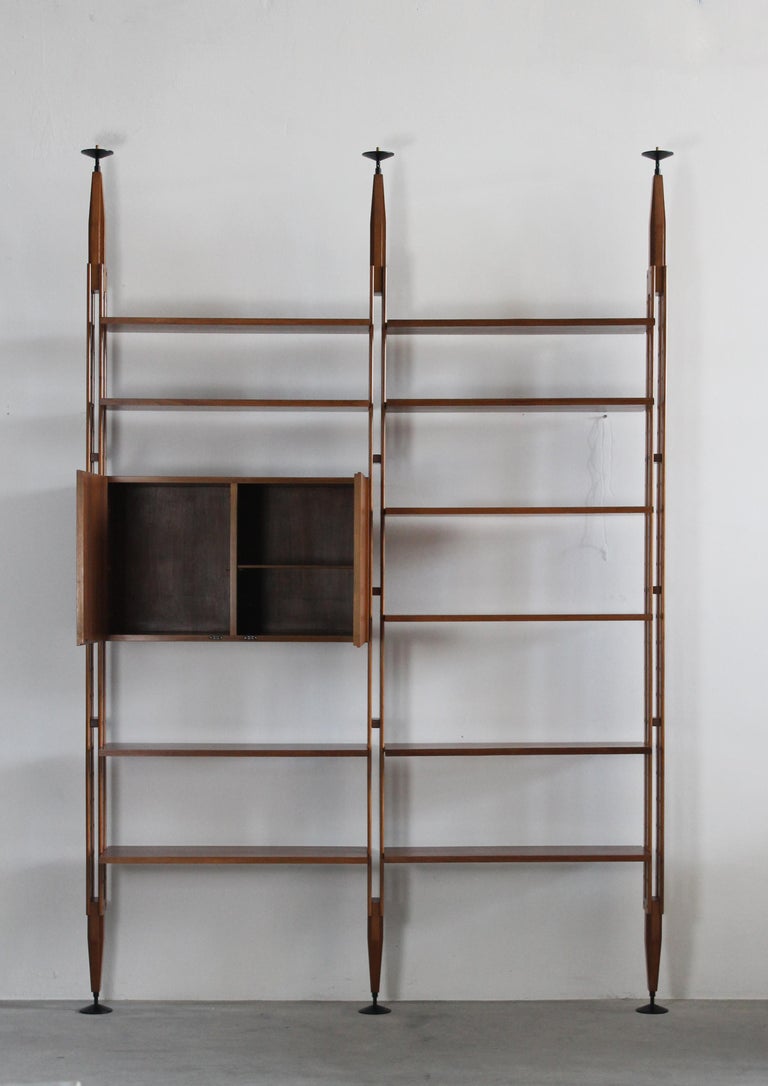 Franco Albini Modular Bookcase LB7 in Solid Teak Wood by Poggi Pavia ...