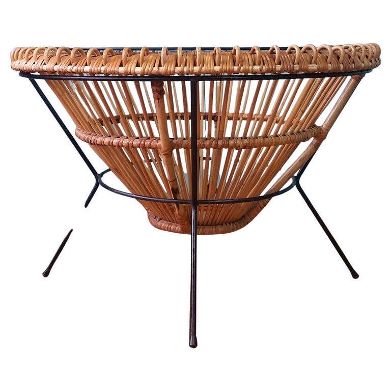 Franco Albini Rattan Coffee Table, 1960's For Sale at 1stDibs