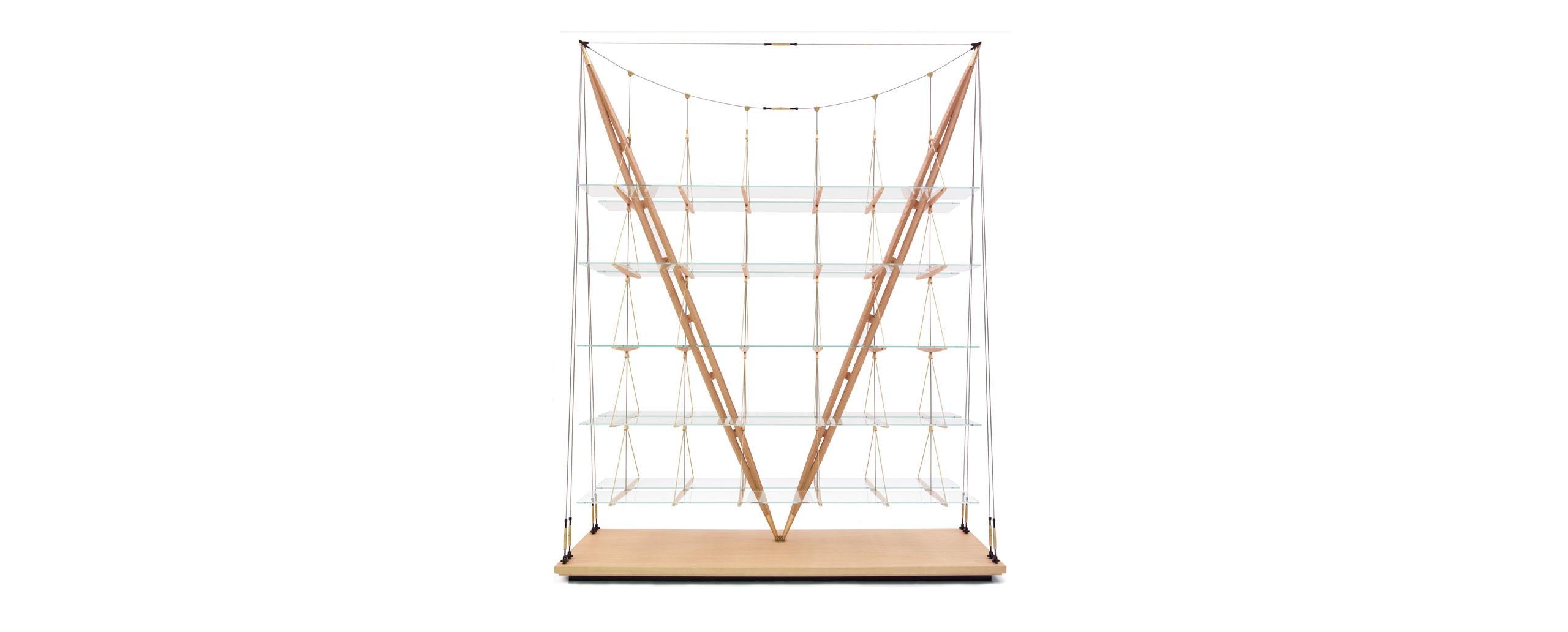 Franco Albini Veleiro Bookcase, Wood by Cassina For Sale at 1stDibs