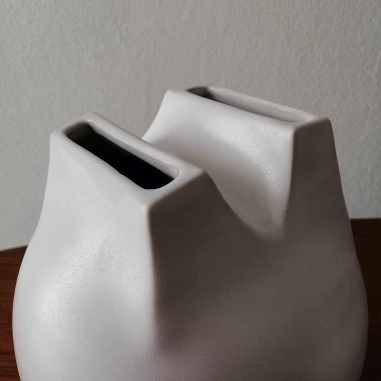 Franco Bucci Italian Big Gres Vase "Vaso a due bocche", 1970s For Sale ...