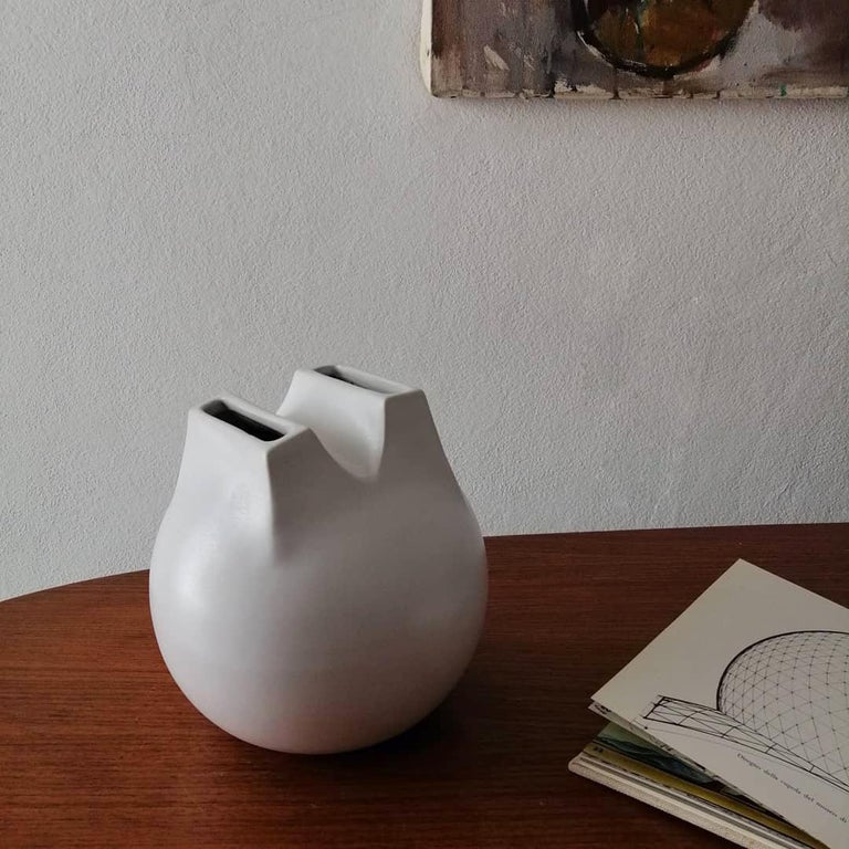 Franco Bucci Italian Big Gres Vase "Vaso a due bocche", 1970s For Sale ...