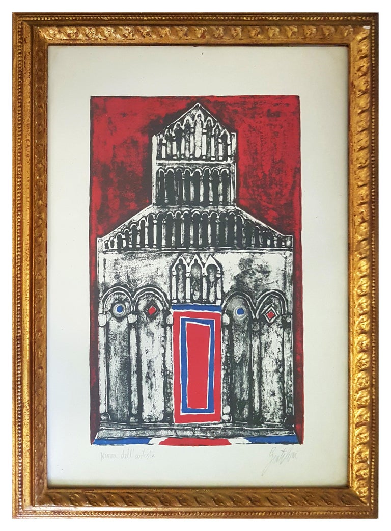 Franco Gentilini - Cathedral - Original Lithograph by F. Gentilini For ...