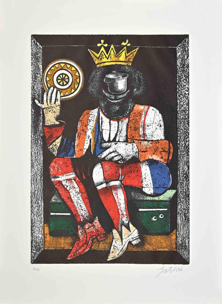 Franco Gentilini - King of Coins - Etching by Franco Gentilini - 1970s ...
