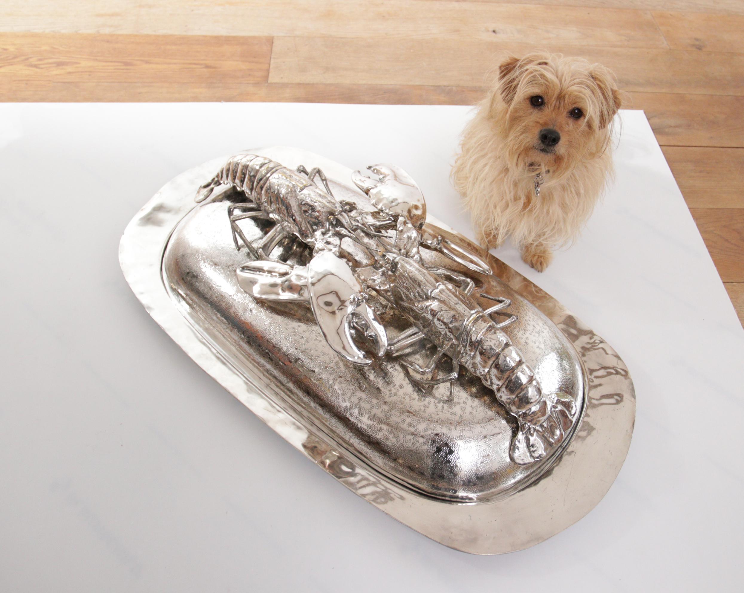 Franco Lapini King Size Lobsters Dish Silver Plate, circa 1970 For Sale ...