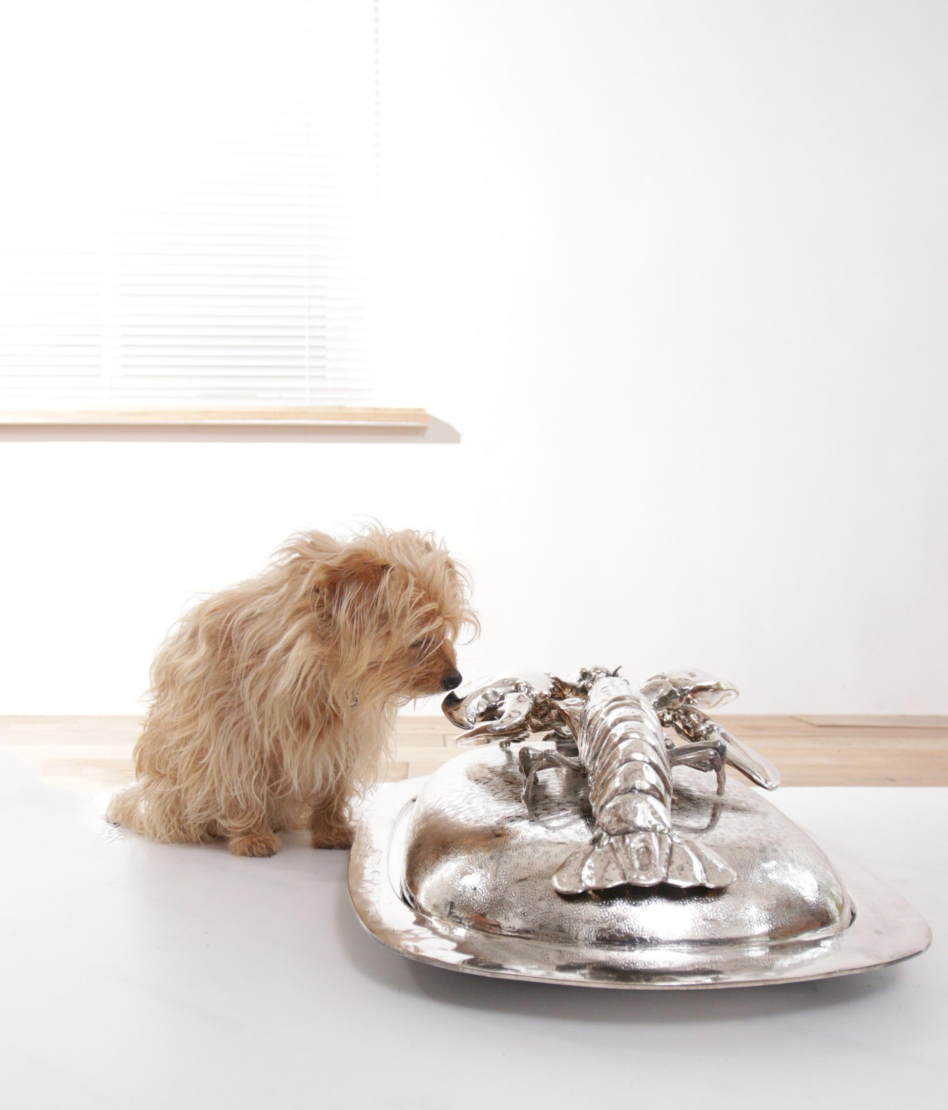 Franco Lapini King Size Lobsters Dish Silver Plate, circa 1970 For Sale ...