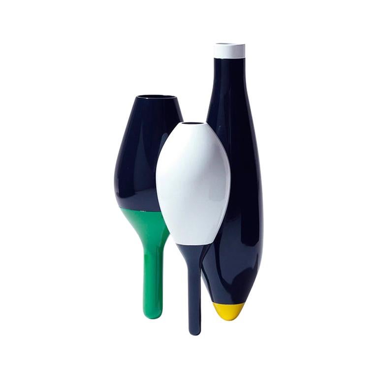 Matteo Zorzenoni Crystal Ball Double Vase in Ash and Glass for ...