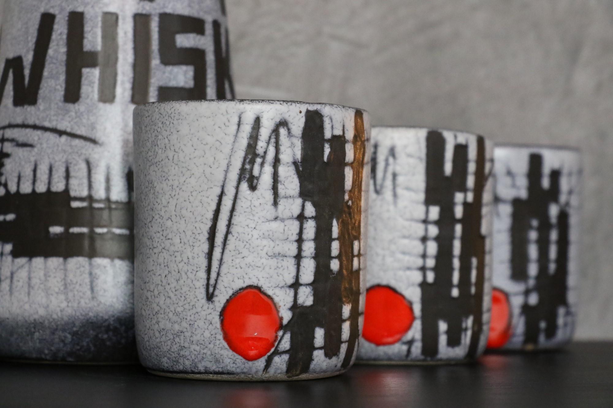 François Caleca, Mid-Century Modern Ceramic Whiskey Set, 1960s, Era ...