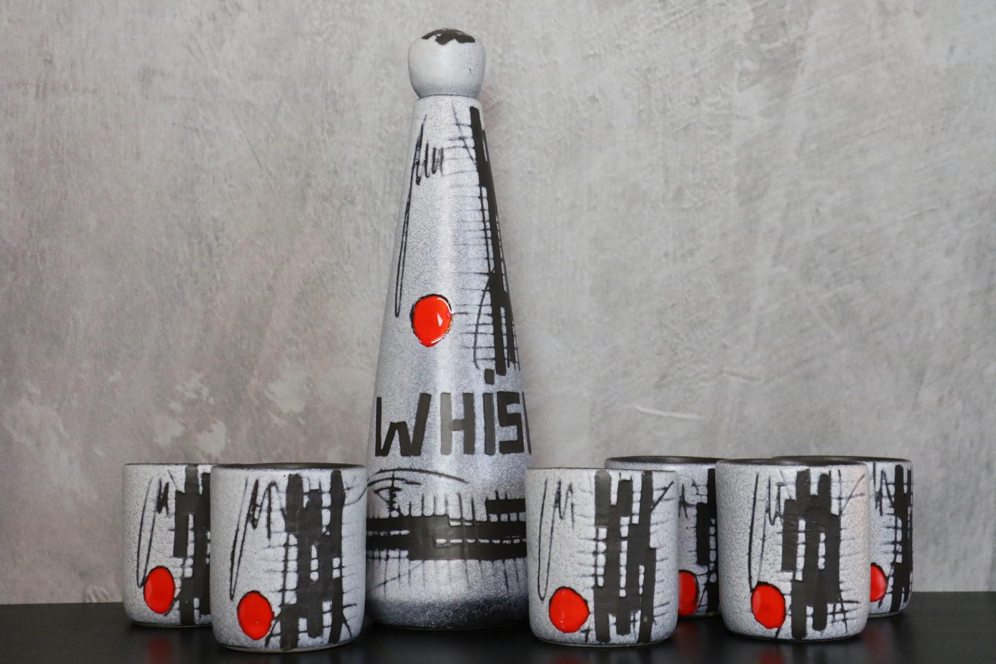 François Caleca, Mid-Century Modern Ceramic Whiskey Set, 1960s, Era ...