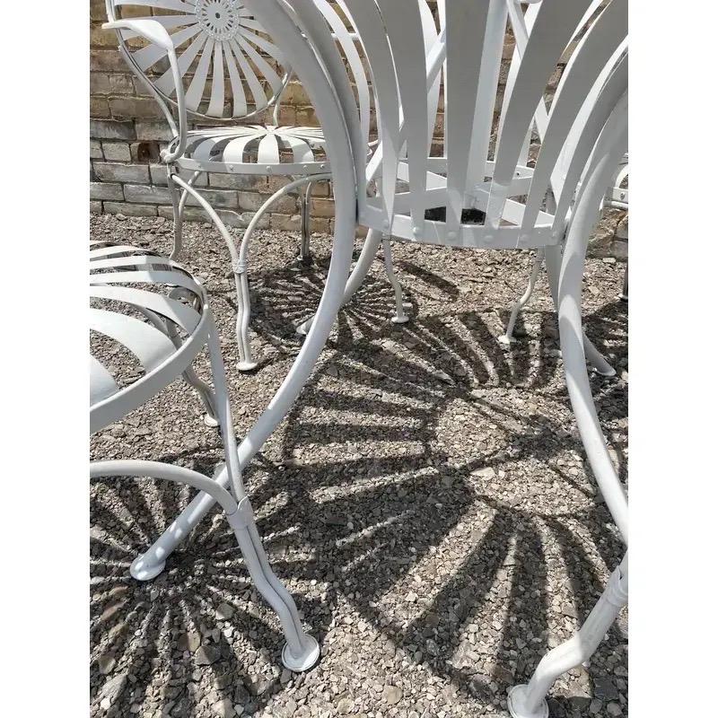 francois carre patio dining table in white For Sale at 1stDibs