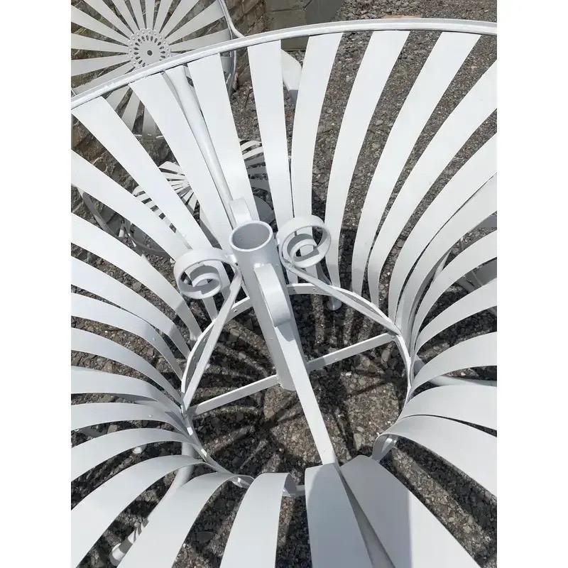 francois carre patio dining table in white For Sale at 1stDibs