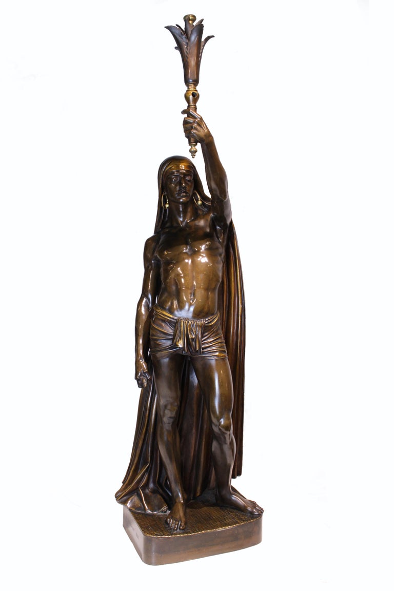 François-Christophe-Armand Toussaint - Esclave Indien Bronze Torchère ...