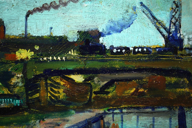 François Gall - Industry on the Seine - Post Impressionist Oil, River ...
