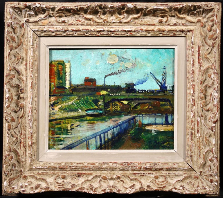 François Gall - Industry on the Seine - Post Impressionist Oil, River ...