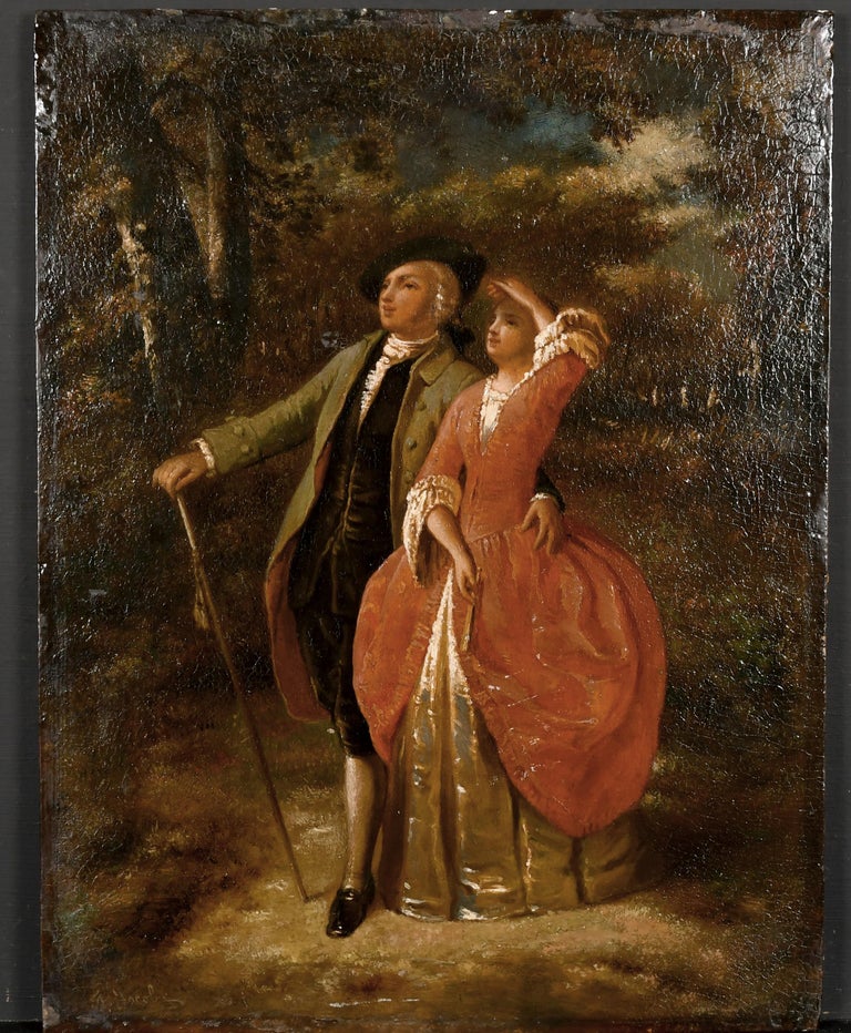 Francois Jacobs (1832-1887) - Belle peinture à l'huile française du ...