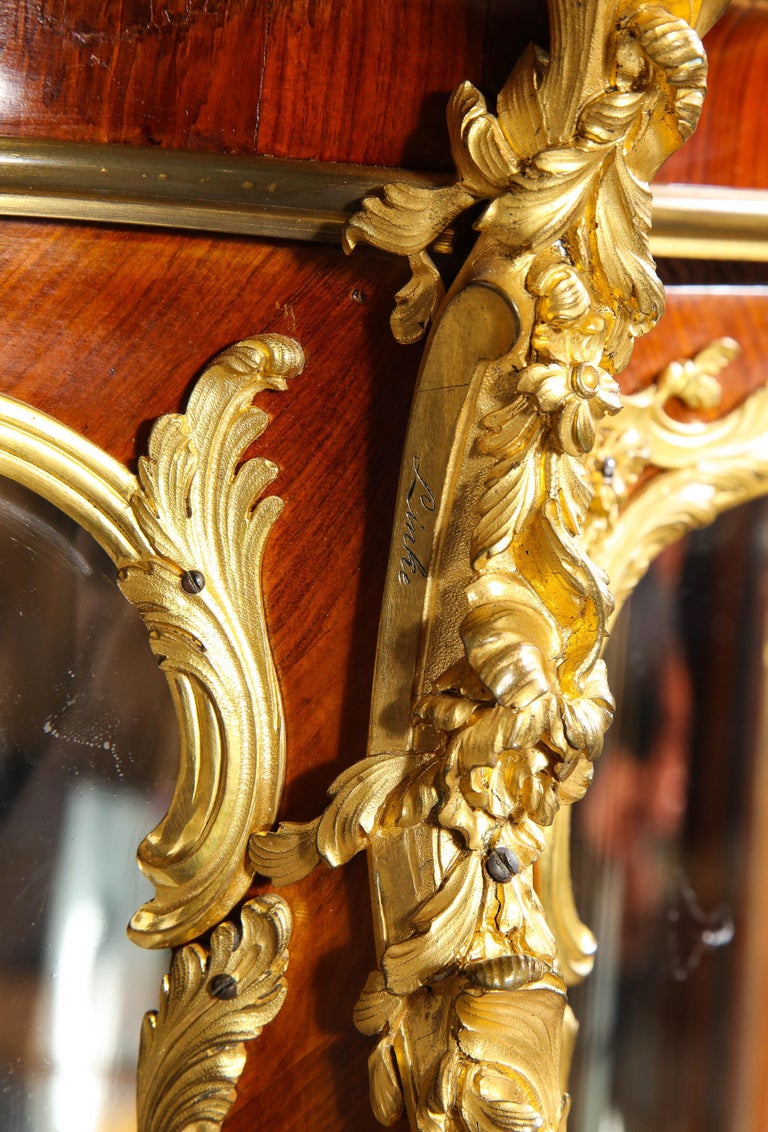 Francois Linke, an Exceptional French Ormolu-Mounted Kingwood Vitrine ...