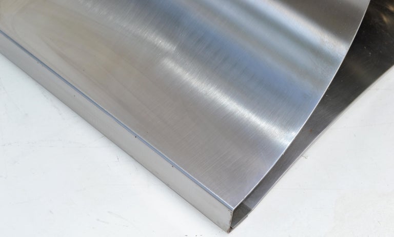 François Monnet Bench Stainless Steel and Tufted Faux Leather For Sale ...