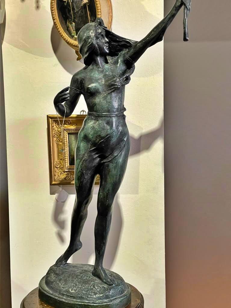 François Rude Attributed "Female Figure", Bronze Sculpture Signed For ...