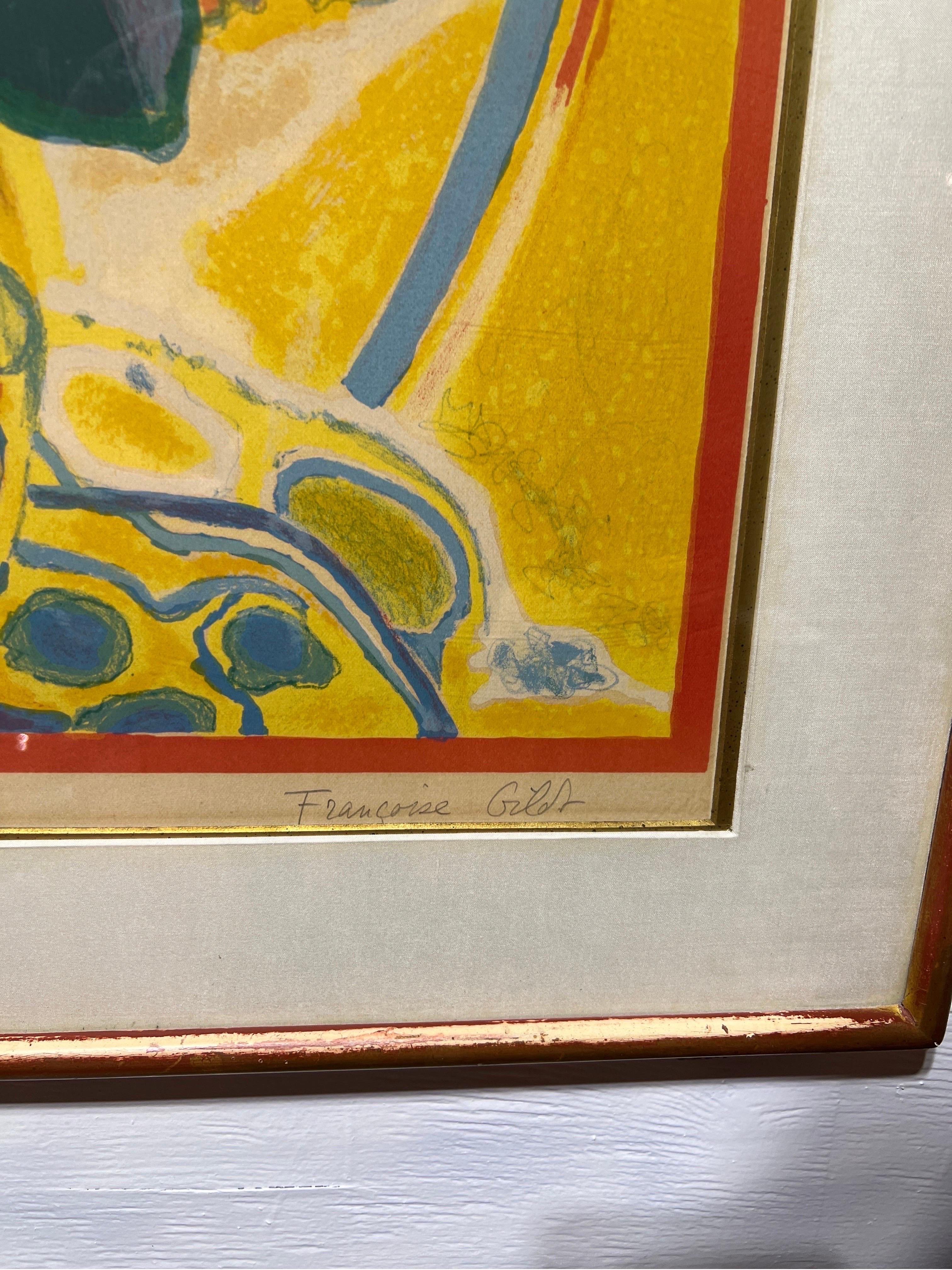 Francoise Gilot (1921-2023) “Flowers in a Blue Ovum” Signed Artist ...