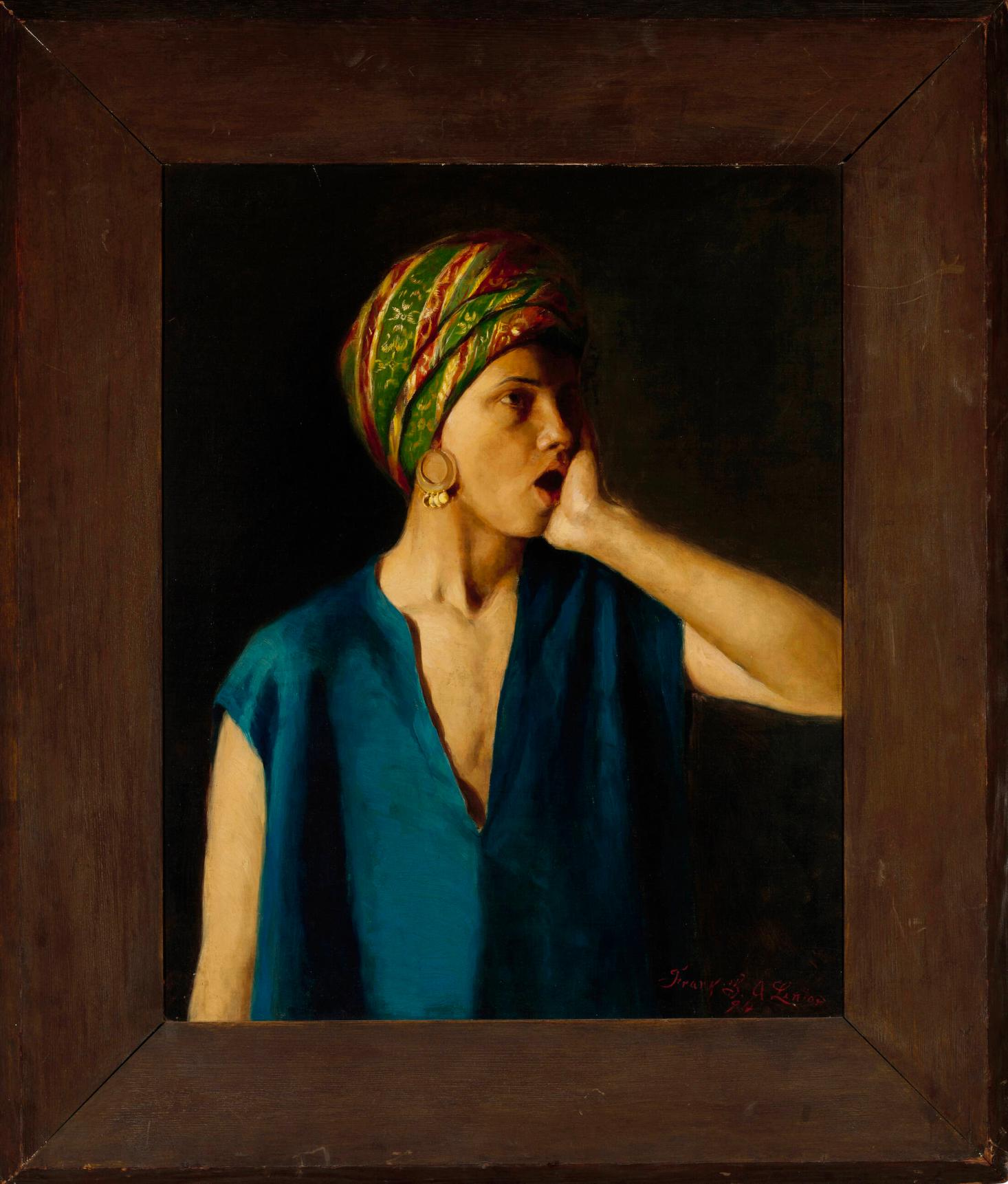 Frank Benton Ashley Linton - Cairo Camel Driver, 1894 Orientalist Oil ...