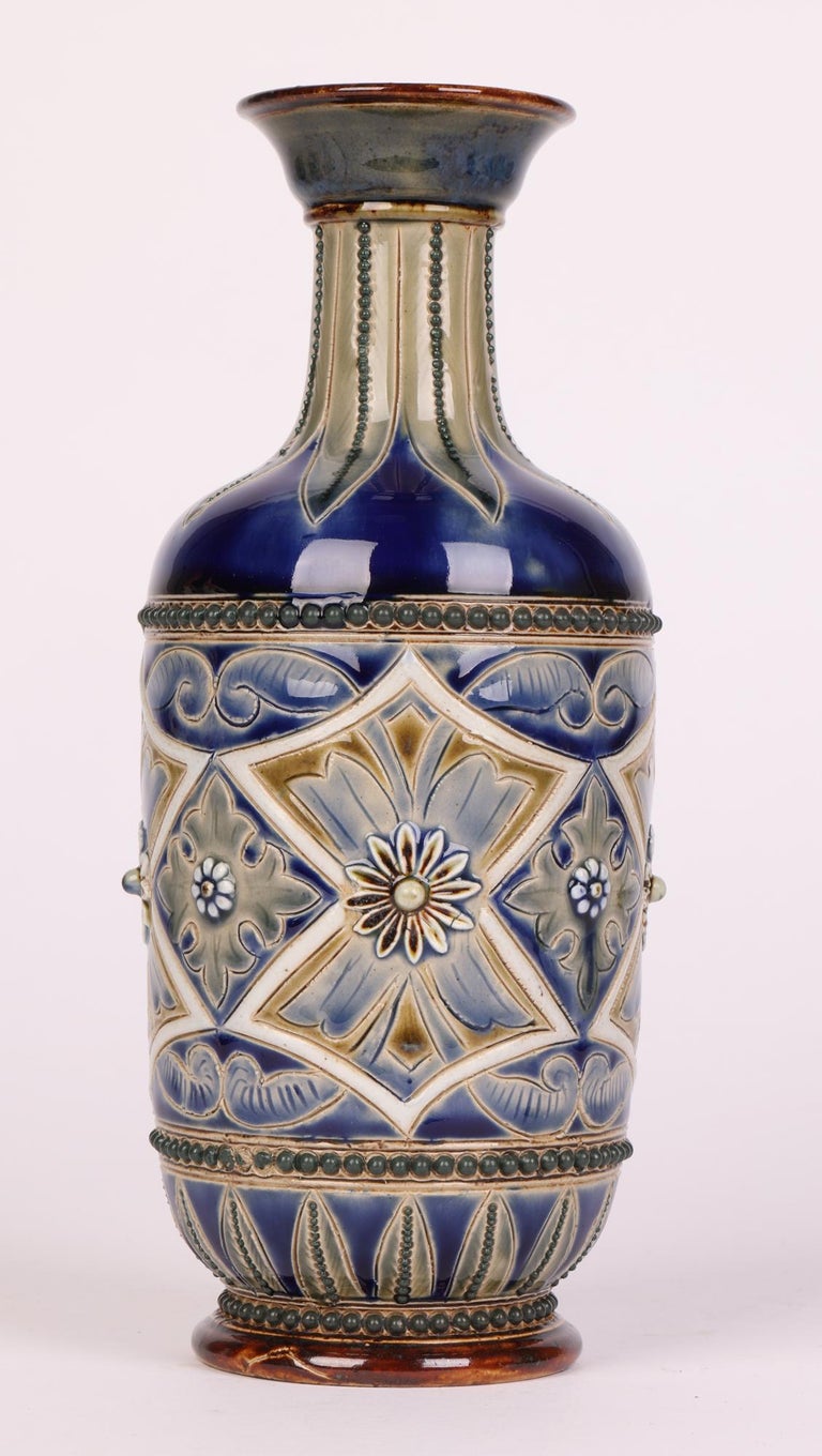 Frank Butler Doulton Lambeth Aesthetic Movement Pair Art Pottery Vases ...