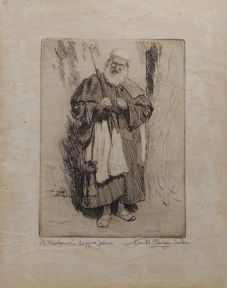 Frank Clinger Scallan - Kashmiri Man India Ltd Edition Etching Calcutta ...