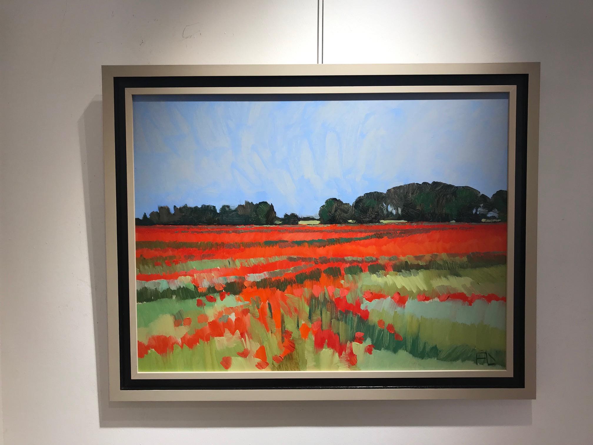 Frank Dekkers - ''Field of Red Poppies'', Contemporary Dutch Oil ...