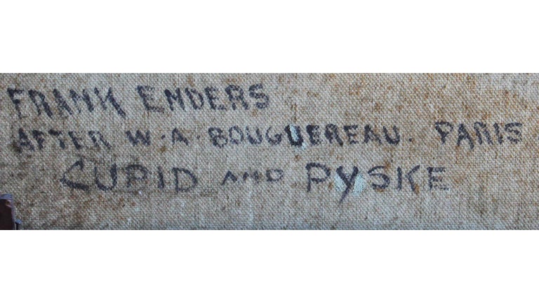 Frank Enders, Oil on Canvas Cupid and Psyche after Bouguereau at 1stDibs