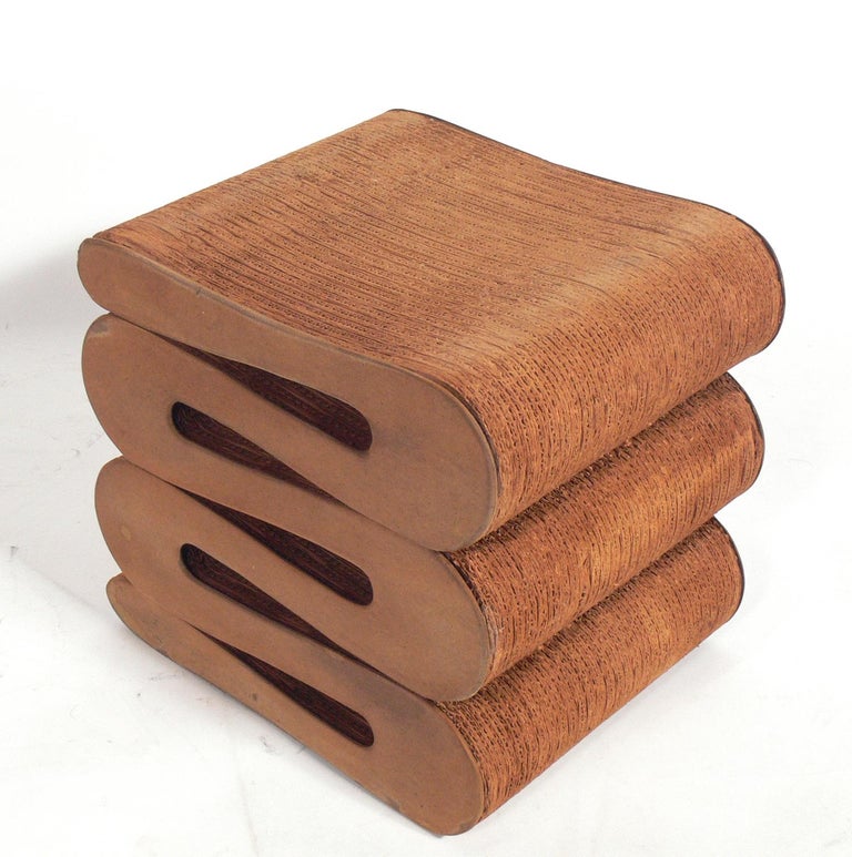 Frank Gehry Console Table and Wiggle Stools at 1stDibs | wiggle table ...