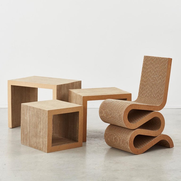 Frank Gehry Easy Edges Nesting Tables, USA, Designed 1972 at 1stDibs