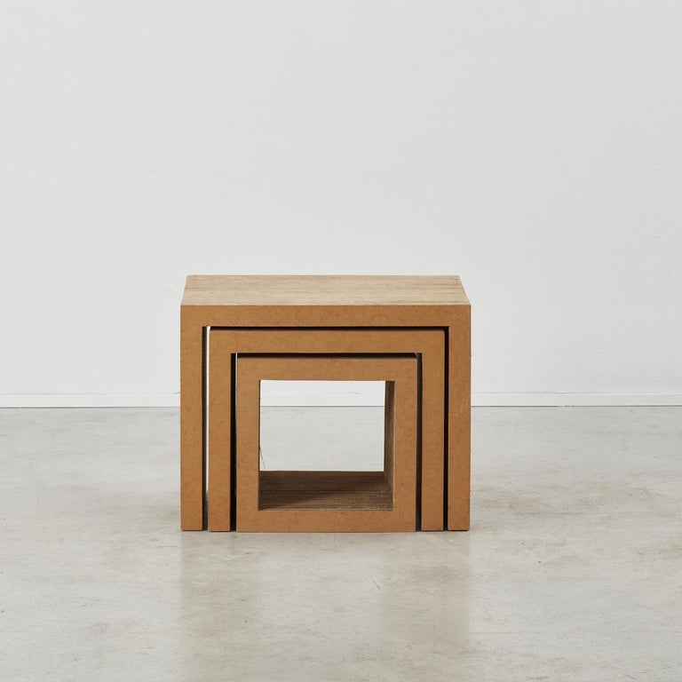 Frank Gehry Easy Edges Nesting Tables, USA, Designed 1972 at 1stDibs