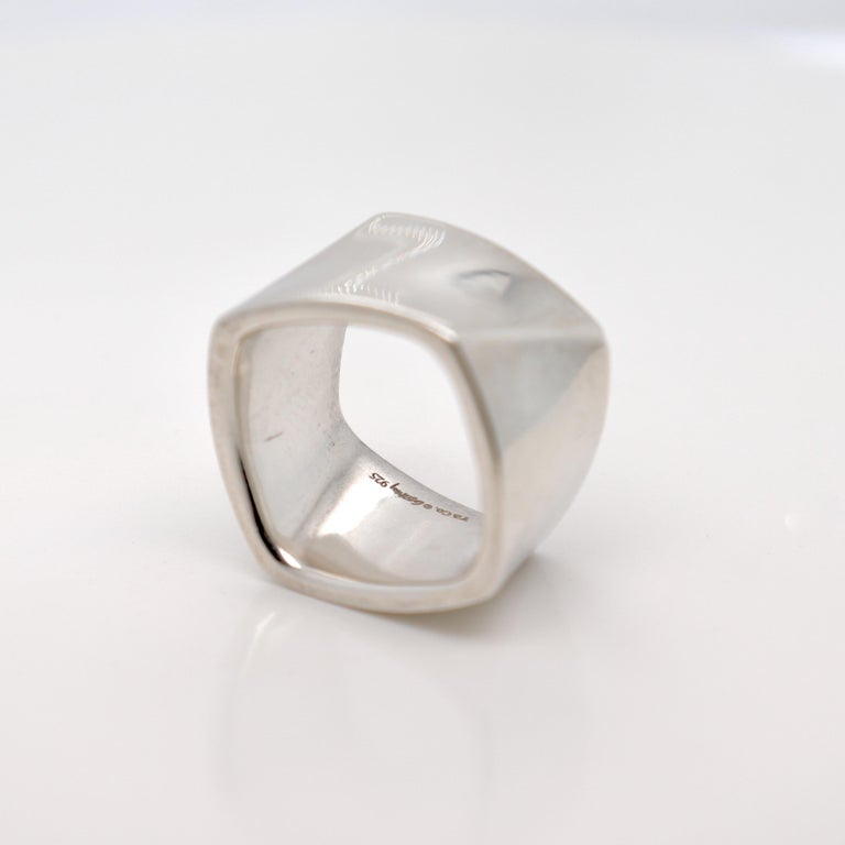Frank Gehry for Tiffany and Co. Sterling Silver Wide Torque Band Ring ...