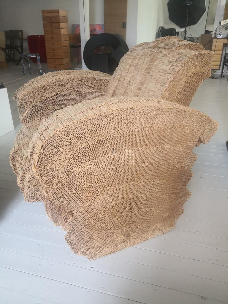 Frank Gehry little Beaver Chair + Ottoman by VITRA For Sale at 1stDibs
