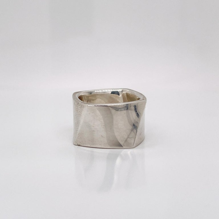 Frank Gehry Tiffany and Co. Sterling Silver Torque Ring For Sale at 1stDibs