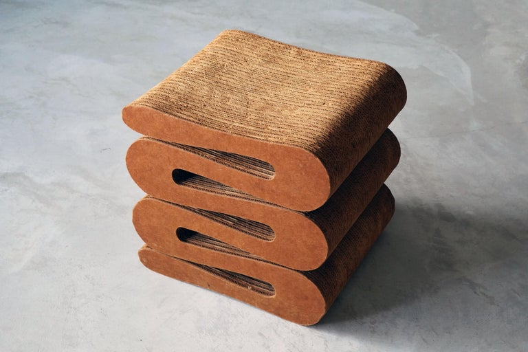 Frank Gehry "Wiggle" Stool, Cardboard, Masonite, Easy Edges, Inc, 1970s ...