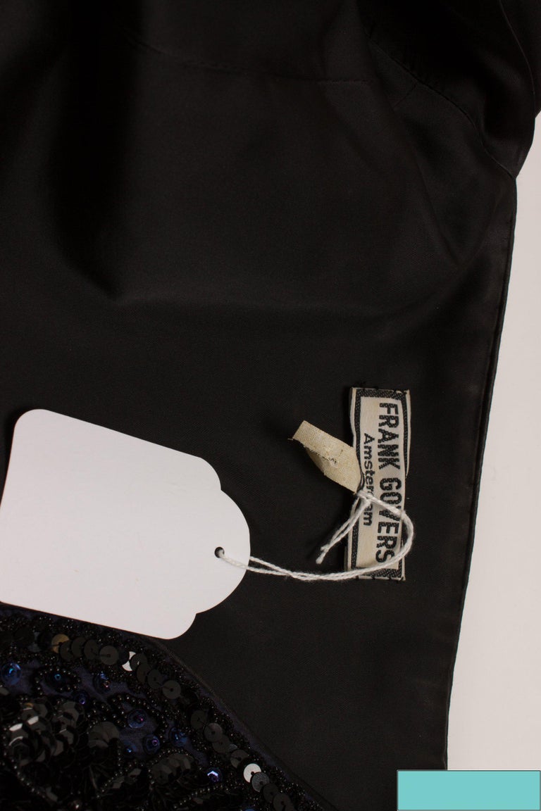 Frank Govers Sequin Jacket Vintage - dark blue/black For Sale at 1stDibs