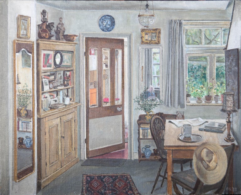 Frank Graves - Frank Graves (1913-2001) - 1987 Oil, Cottage Interior at ...