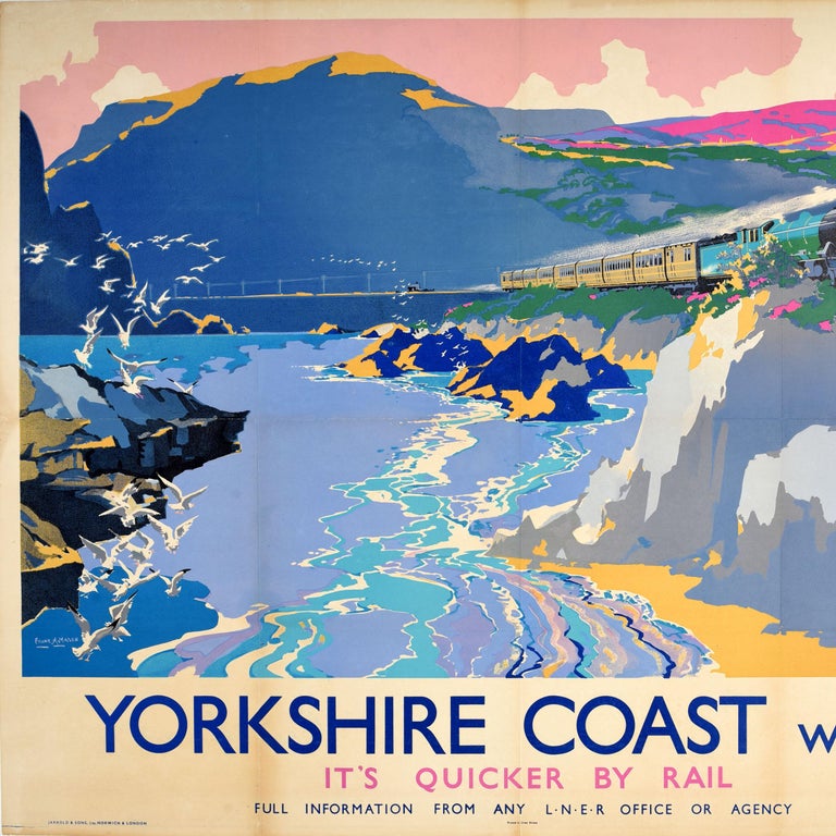 Frank Henry Mason - Original Vintage Travel Poster Yorkshire Coast Near ...