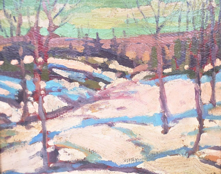 Frank Leonard Brooks Attributed Canadian Antique Oil Painting on Canvas ...