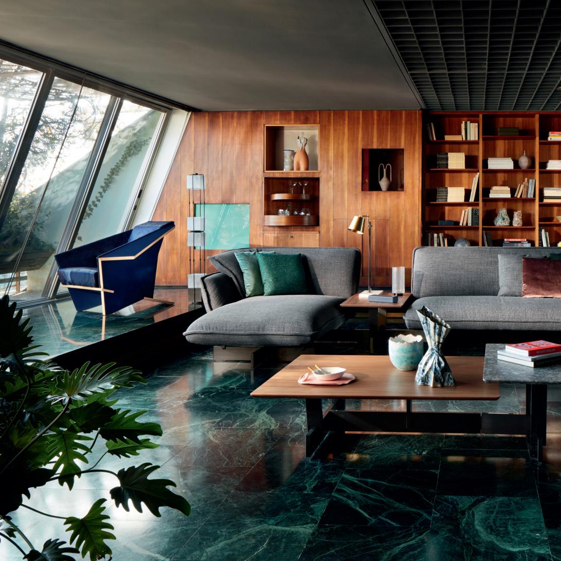 Fauteuil Taliesina bleu en édition limitée Frank Lloyd Wrigh par ...