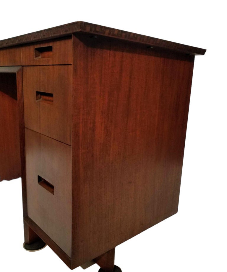 Frank Lloyd Wright for Heritage Henredon Taliesin Mahogany Desk 1955/56 ...