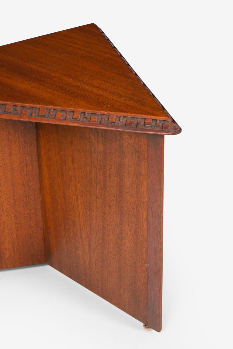 Frank Lloyd Wright Iconic Triangular End Tables For Sale at 1stDibs